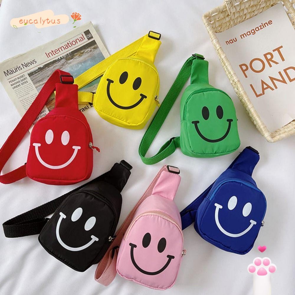 EU-FASHION Boys Crossbody Bag, Polychromatic Adjustable Smiley Face ...