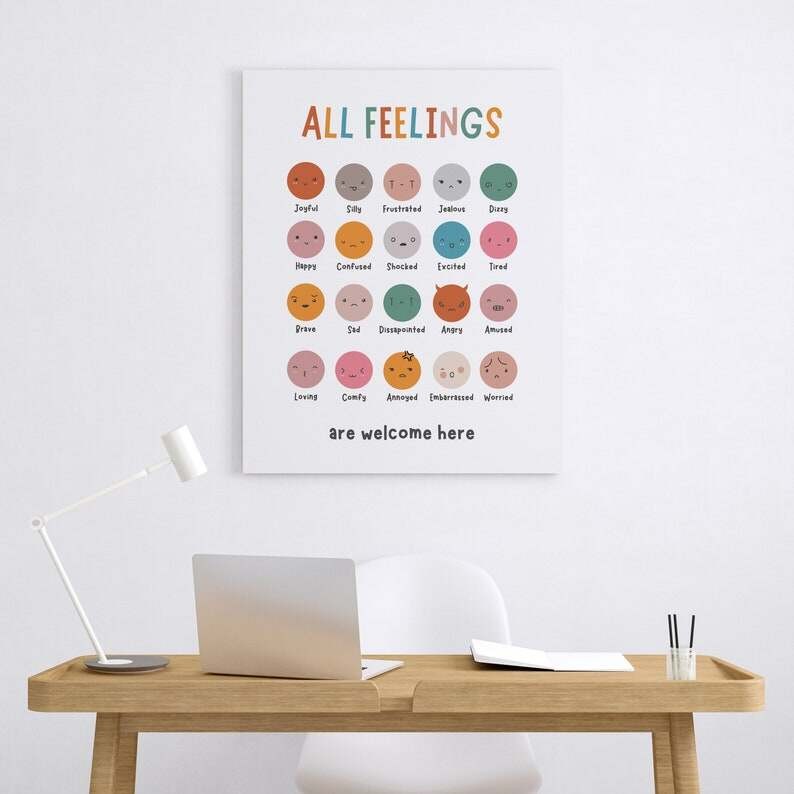 All Feelings Are Welcome Here Therapy Office Decor School Counselor ...