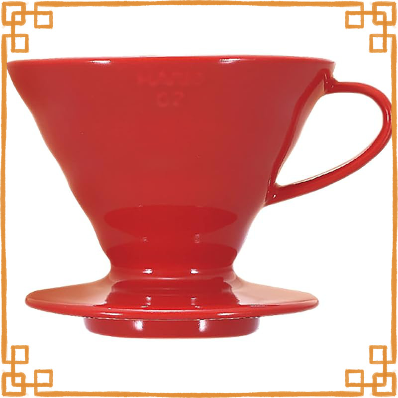 HARIO V60 Transparent Dripper 02 Ceramic Red for 1-4 cups Coffee Hand Drip Made in Japan VDCR-02 ...