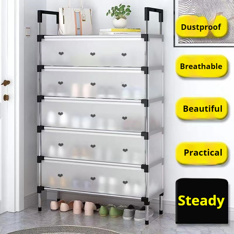 3-7 Layer shoe rack Tier Stackable Shoes Organizer Shoe Box Foldable ...