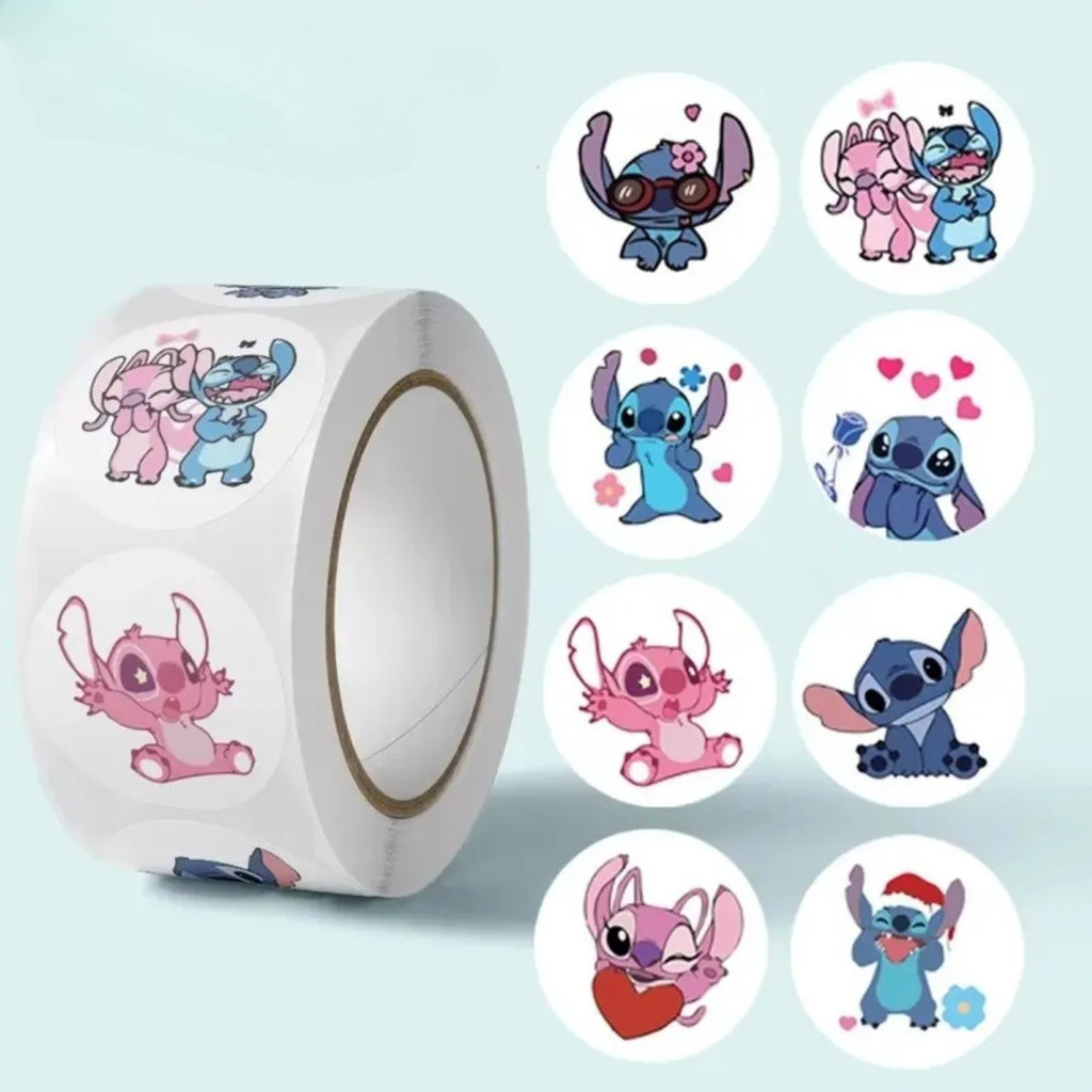 Kawaii 500pcs Stitch Diy Stickers Anime Seal Label Decorative Cartoon ...
