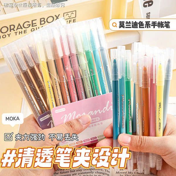 highlighter highlighter pen Pen buku nota warna Pen gel Morandi untuk ...
