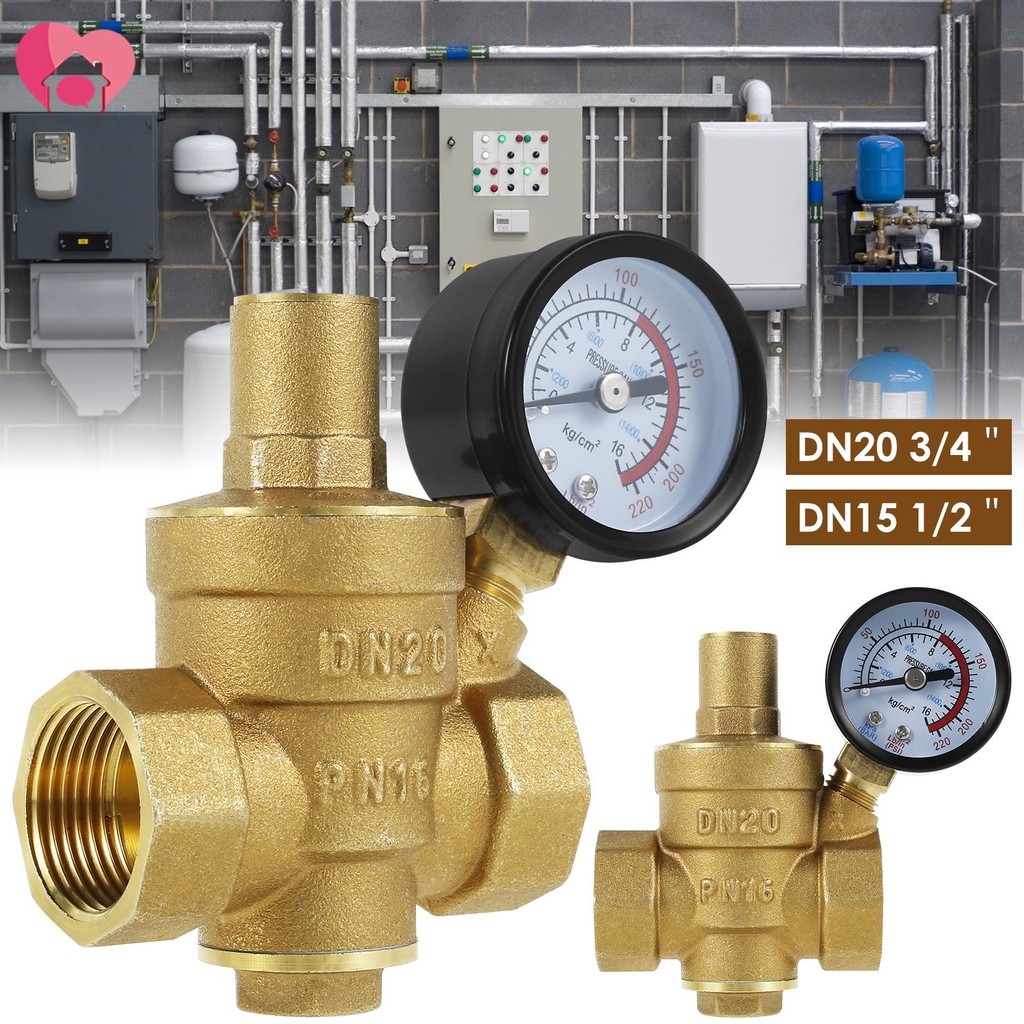 Water Pressure Reducer 3/4inch DN20 Brass Water Pressure Regulator ...