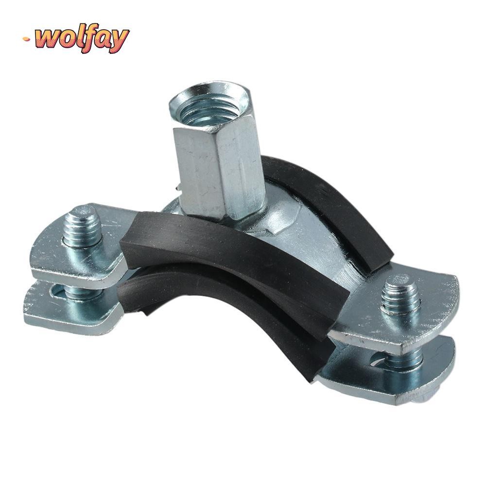 WOLFAY 2pcs Adjustable Pipe Support Clamp, Galvanized Iron With Nail ...