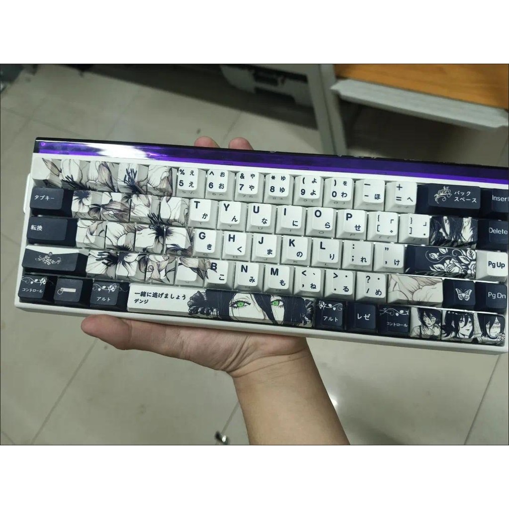 Reze Keycap Cherry Profile 82/130 Keys PBT Letter Side-printed LED ...