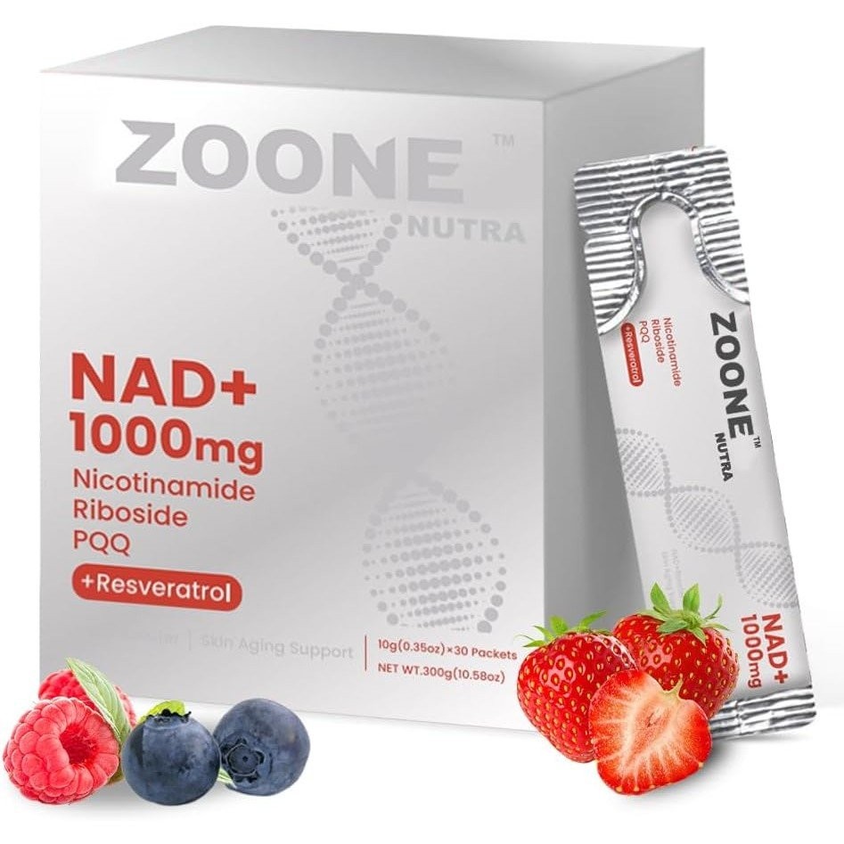 Zoone NAD 1000mg Supplement with Nicotinamide Riboside, Resveratrol ...