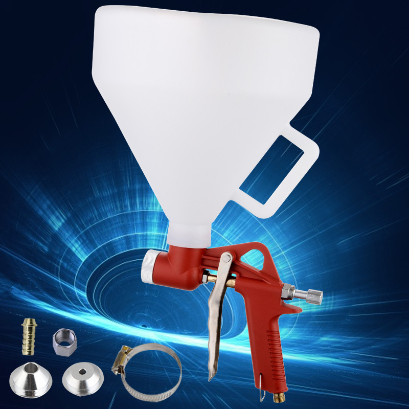 Shotgun King Spray Gun 6L Red Real Stone Paint Spray Gun Plastic Pot Da ...