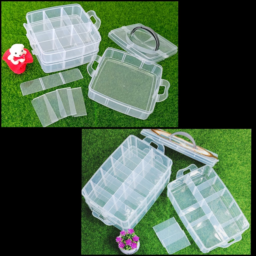 [18/30 Grids] - Plastic Kotak/ Multifunctional Adjustable Plastic Box ...
