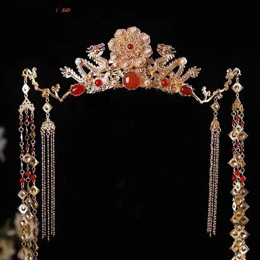 Han Chinese Clothing Hair Crown Unisex Hair Accessory Vintage Metal ...