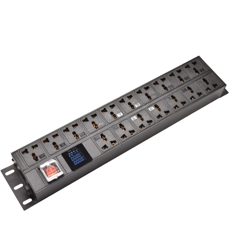 2U rack mounted digital display PDU power distribution unit power strip ...