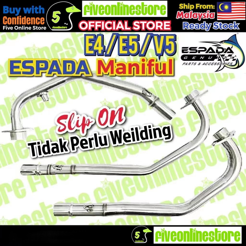 Espada Racing E4 E5 V5 Maniful 28mm 30mm 32mm 35mm Stainless Steel Exhaust Manifold Ekzos LC135 ...