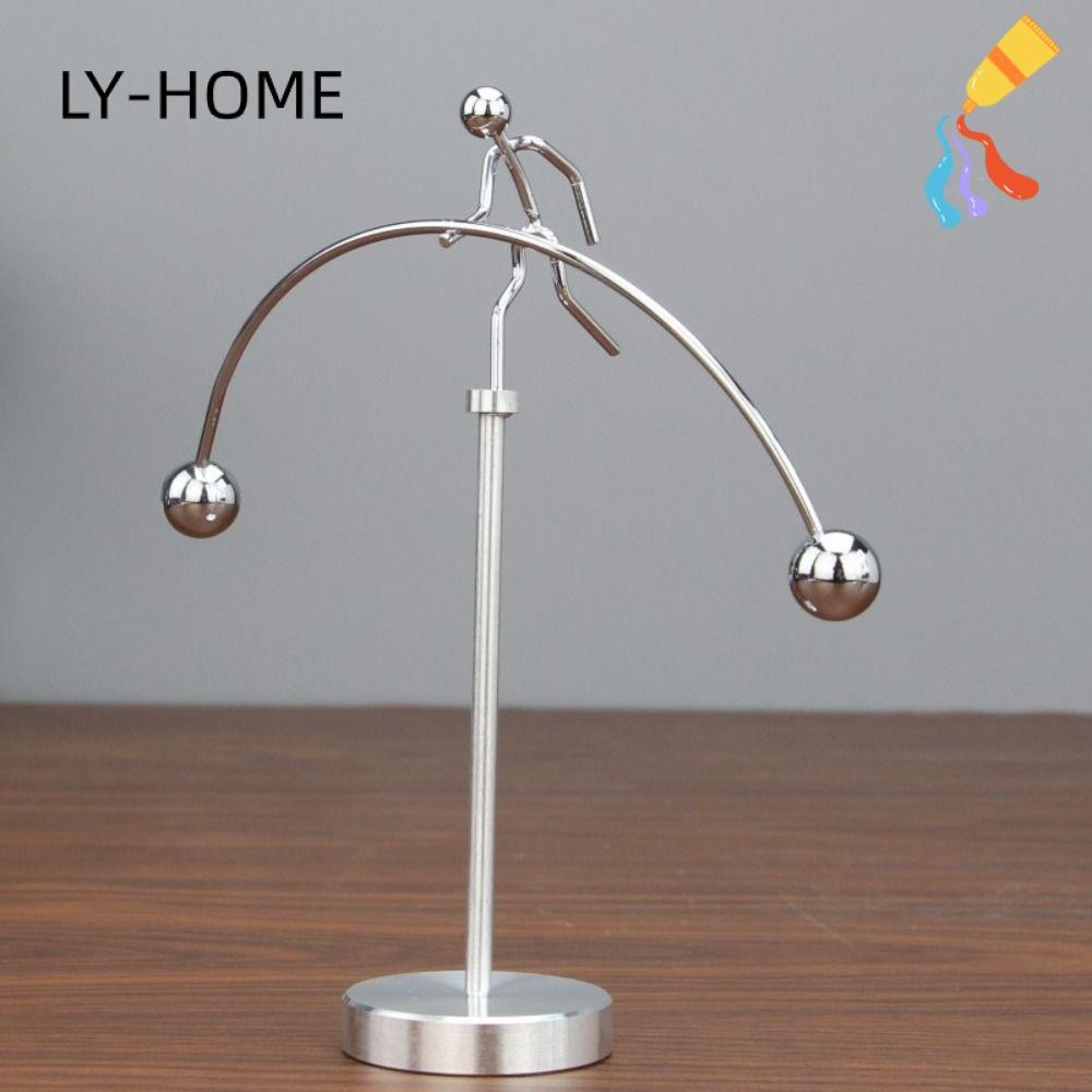 LY-HOME Balance Ball Toy, Stainless Steel Pendulum Cradle Balance ...