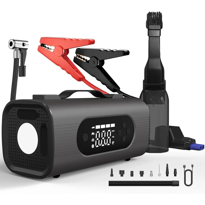 Car Vacuum Cleaner & Jump Starter with Air Compressor(1250A),Handheld ...