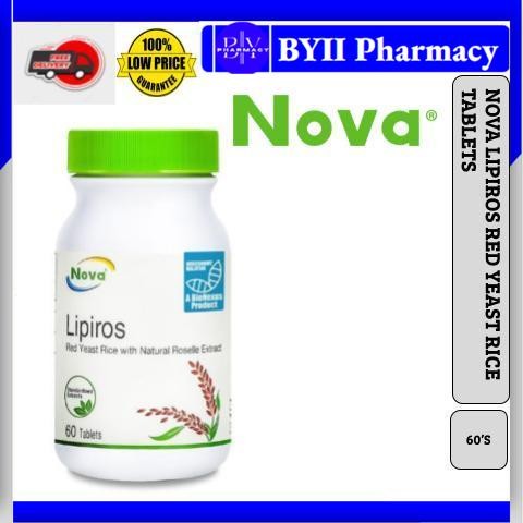 NOVA LIPIROS RED YEAST RICE TABLETS 60'S | Shopee Malaysia