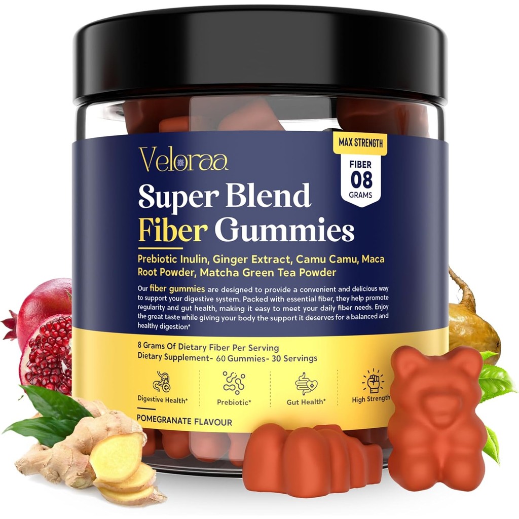 Super Blend Fiber Gummies for Adults – 8g Prebiotic Fiber Gummies ...