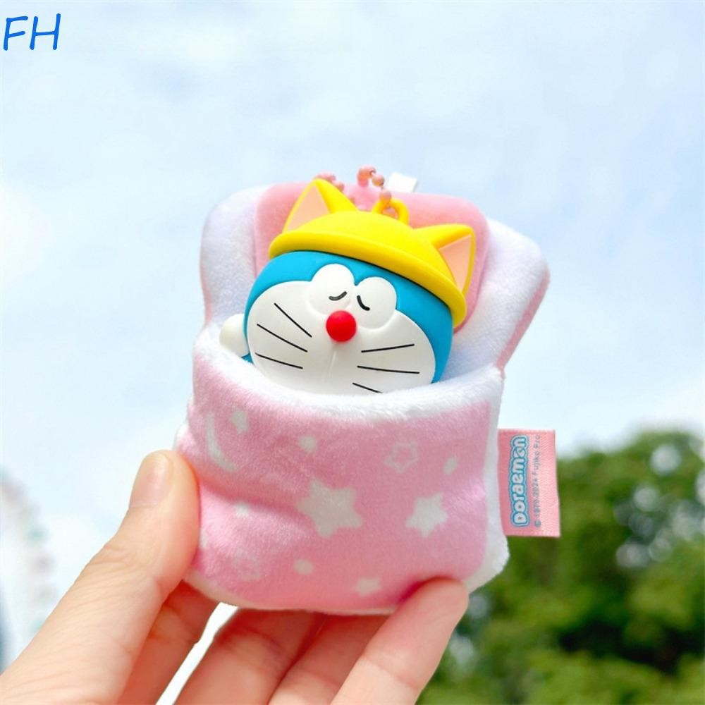 FENGHA Good Night Doraemon Keychain, Creative Anime Sleeping Doraemon ...