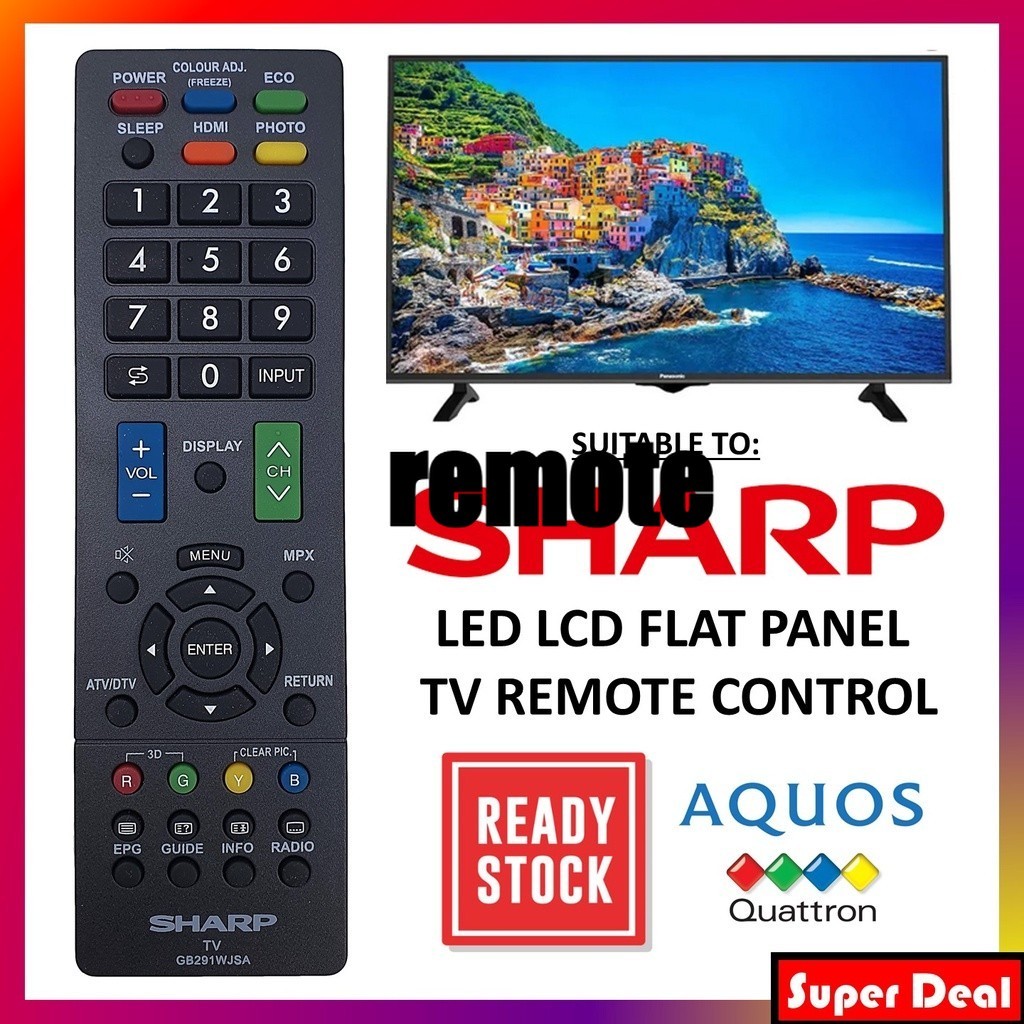 SHARP Aquos TV Remote Control Replacement (GB291WJSA) | Shopee Malaysia
