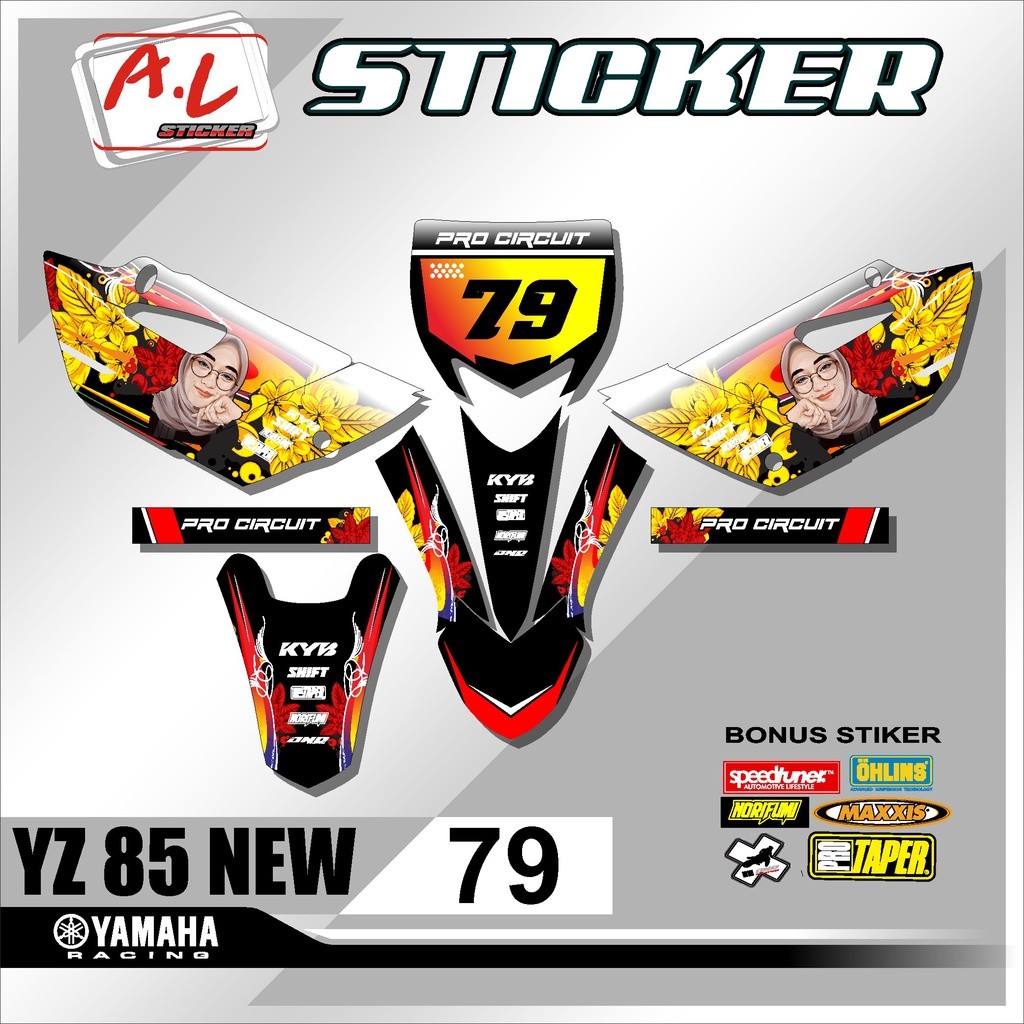 Sticker Striping Lis Variations Trail bebek modif YZ NEW 85 Design gtx ...