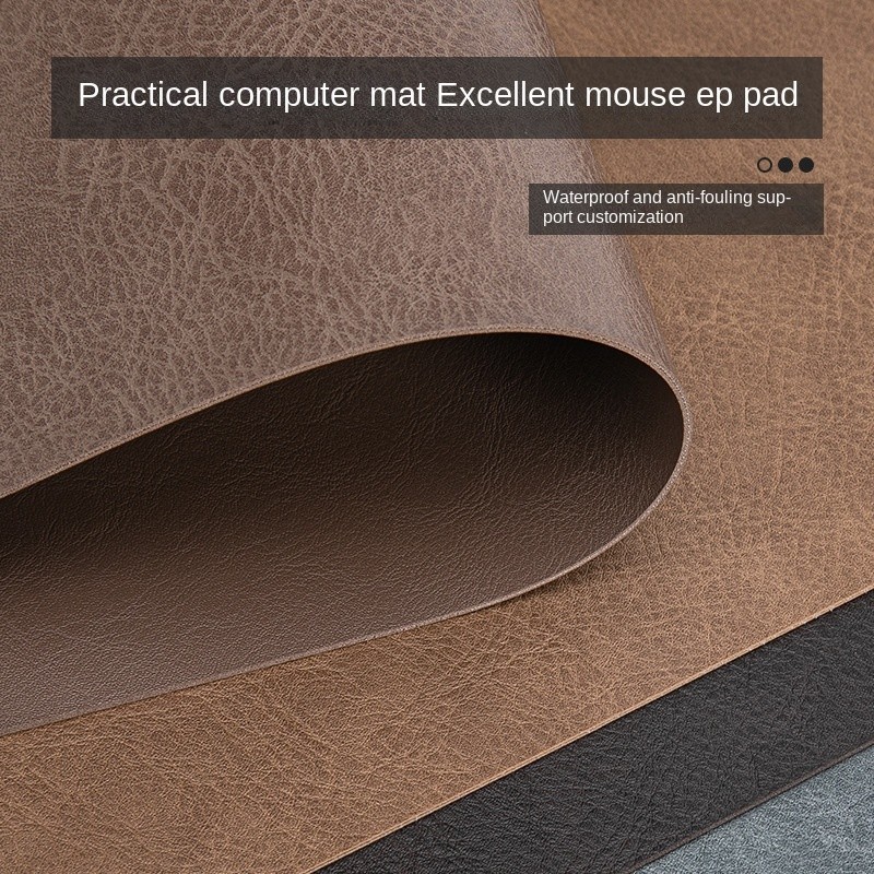 Cowhide Grain Oversized Leather Mouse Keyboard Pad Anti-slip Waterproof ...