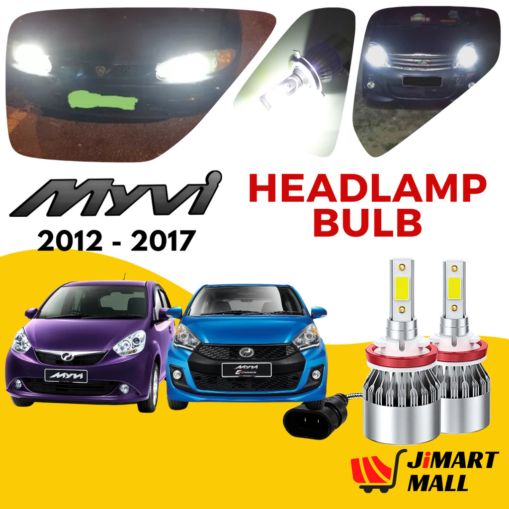PERODUA MYVI ICON LAGI BEST HEADLAMP LED BULB 6000K White Car Head ...