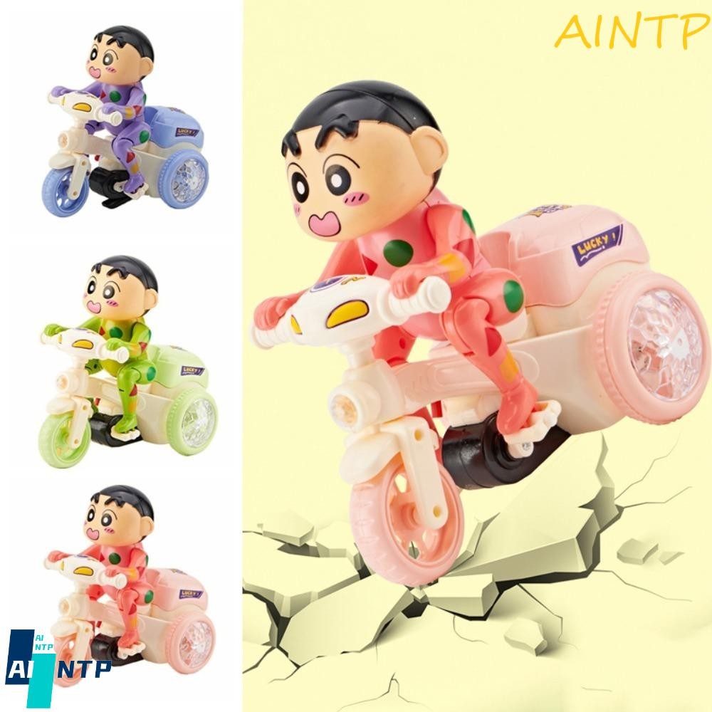 AINTP Shin Chan Tricycle Toy, Cool Lighting Dynamic Music Crayon Shin ...