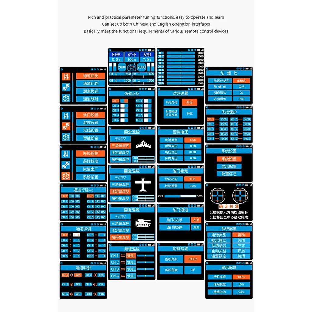 Hotrc HT-10A HT10A 2.4Ghz Radio 10CH Transmitter Remote Controller F-10A F10A Receiver For RC ...