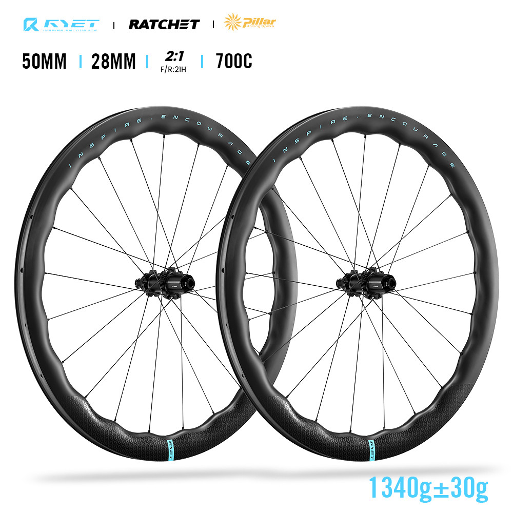 2025 RYET Wheelset Ultralight 700C Road Carbon Wheels Sinusoidal ...