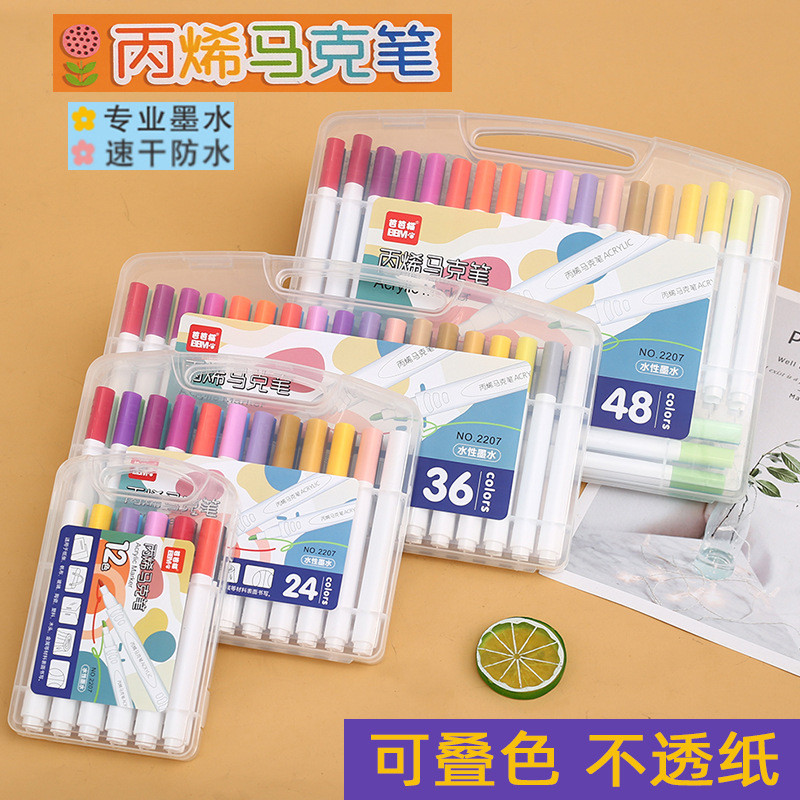 Acrylic Marker 48 Colors Art Dedicated diy Children Graffiti Impervious ...