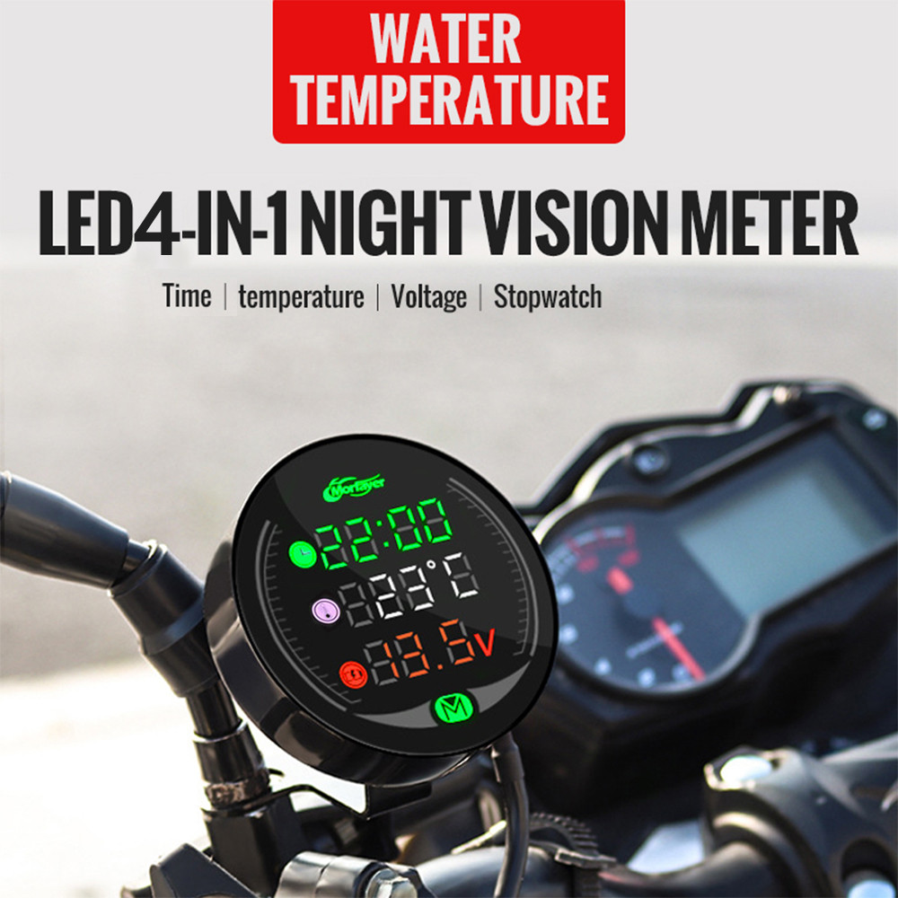 Pcbfun LED Digital Multifunction Voltmeter Thermometer Voltage ...