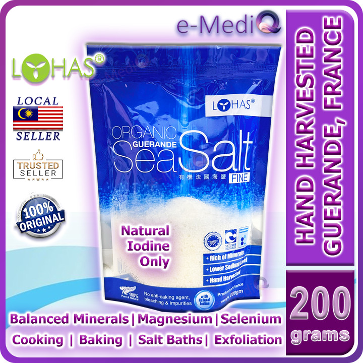 Lohas French Sea Salt Fine Organic Garam Halus [Celtic Salt Style Hand ...