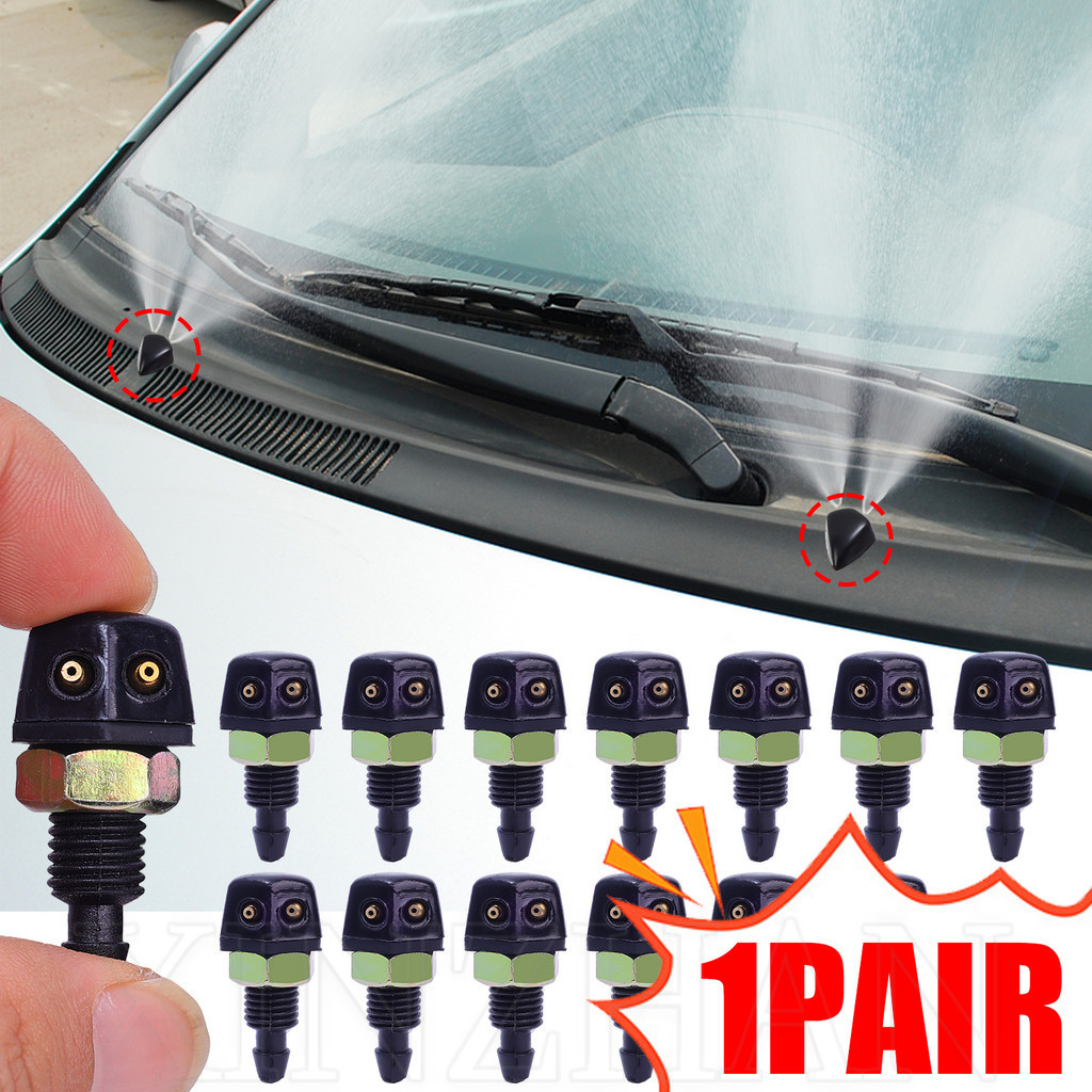 2Pcs/Pair Car Front Windshield Wiper Nozzle - Plastic Spray Nozzle ...
