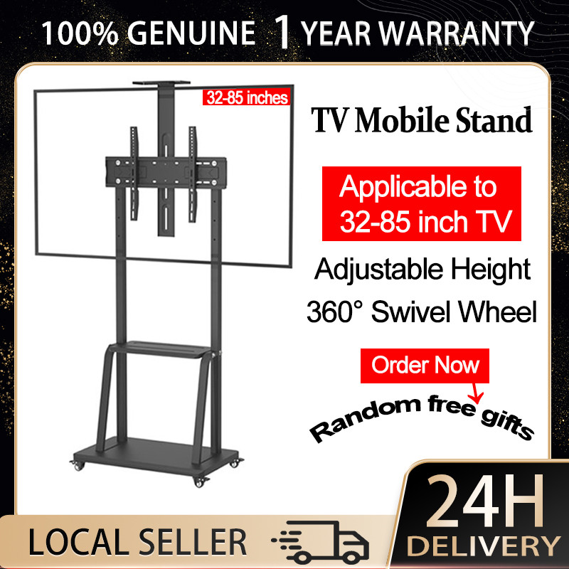 【Ready Stock】TV Stand 32-85inch moveable roller tv rack brackets ...