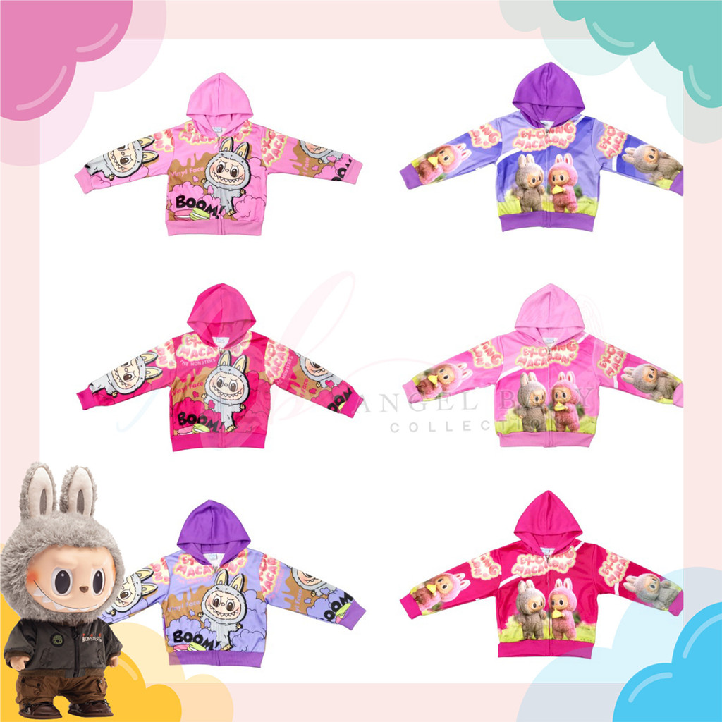 Angel Baby Kids Viral Cartoon Zimomo Labubu Jacket Budak Jaket | Shopee ...