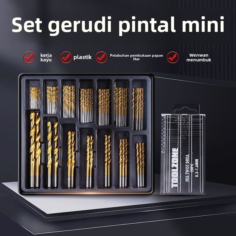 Satu set lengkap bit gerudi, satu set lengkap gerudi pintal kekerasan ...