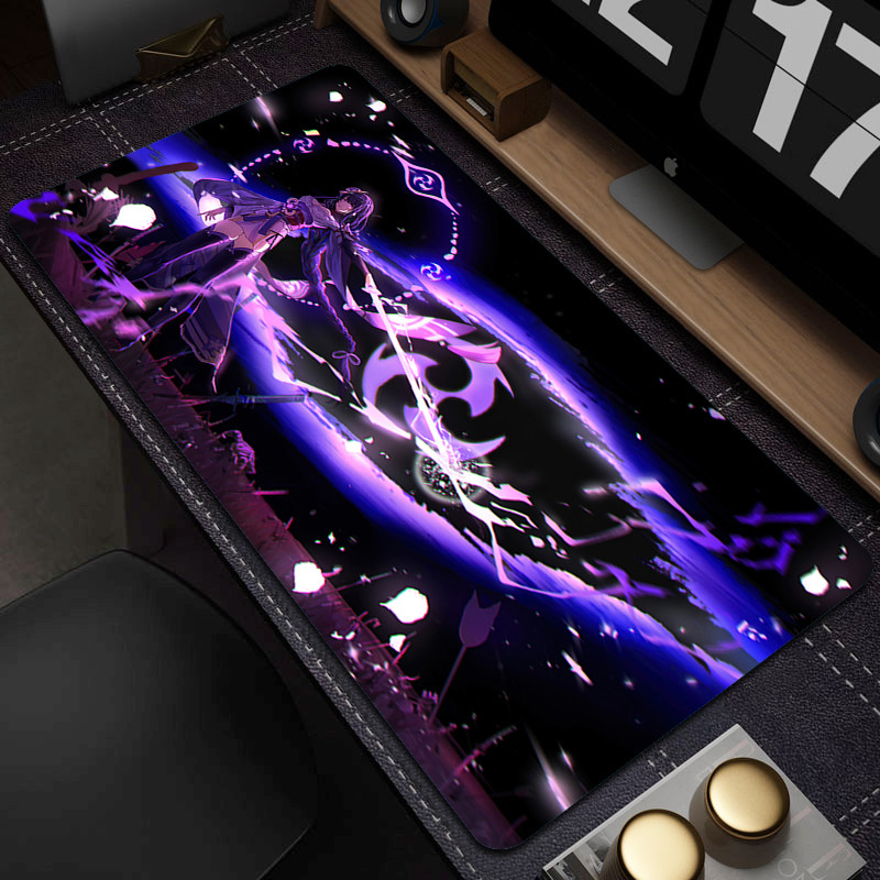 Gaming Mouse Pad Genshin Impact Raiden Shogun Xiao Yae Miko Rubber Big ...