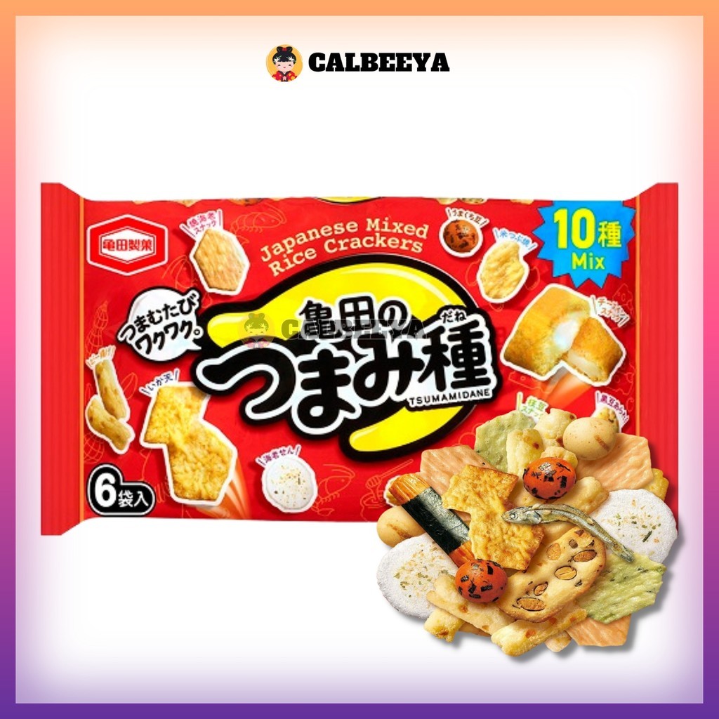 KAMEDA Tsumami-dane Japanese Rice Cracker Mix Nuts米饼香脆米果120g -（十种 ...