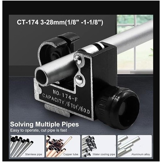 CEOapt Pipe Cutter Copper Aluminum Alloy Tube Cutter 3-28mm Pipe Tubing ...