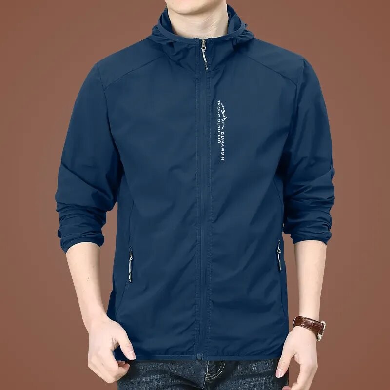 Causal Men UV Jacket Quick-drying Lightweight Jackets Slim Fit Sun ...