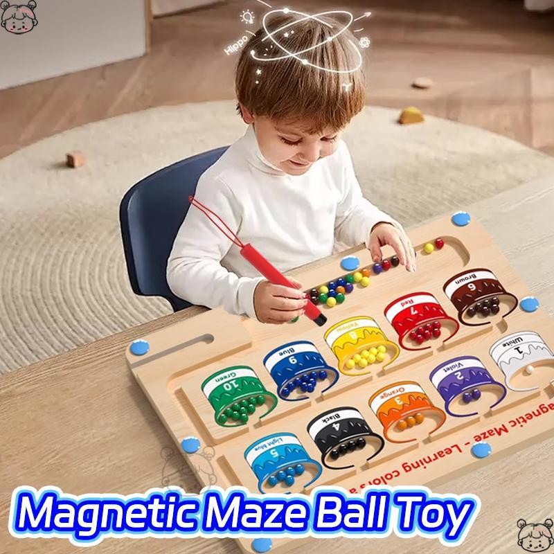 Magnetic Color Maze Creative Maze Toys Early Learning Maze Board for 3 ...