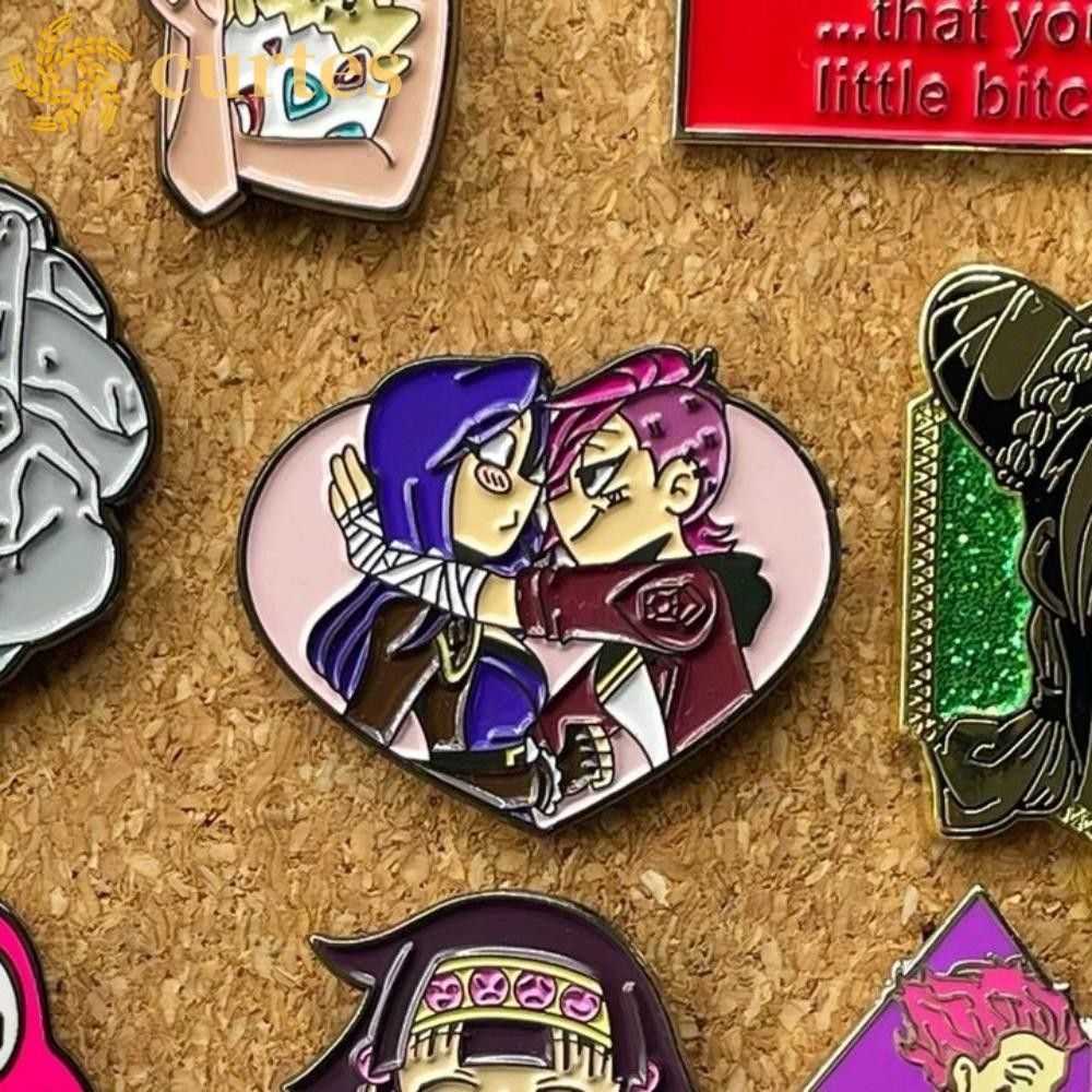 CURTES League of Legends Pin, Arcane Fish Bone Powder Jinx Brooch ...