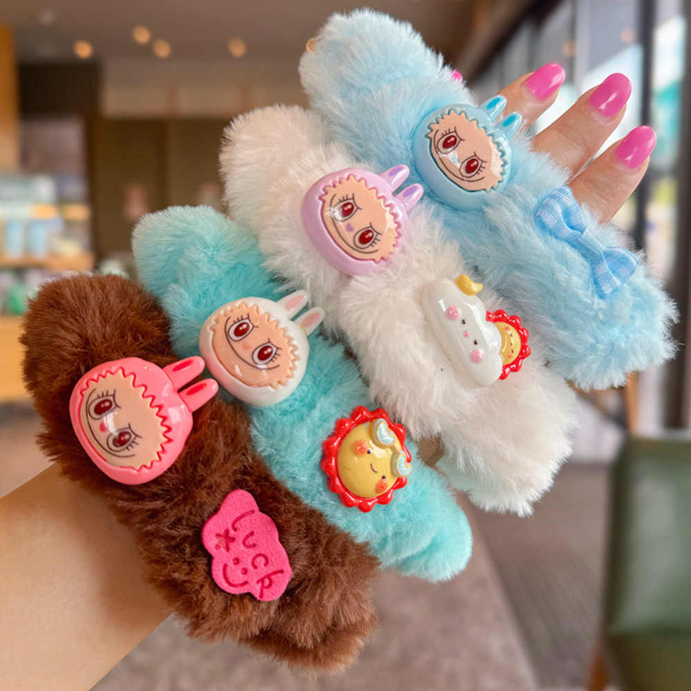 4/5pcs Cute Cartoon Crying Baby Scrunchies Candy Color Multifunction ...