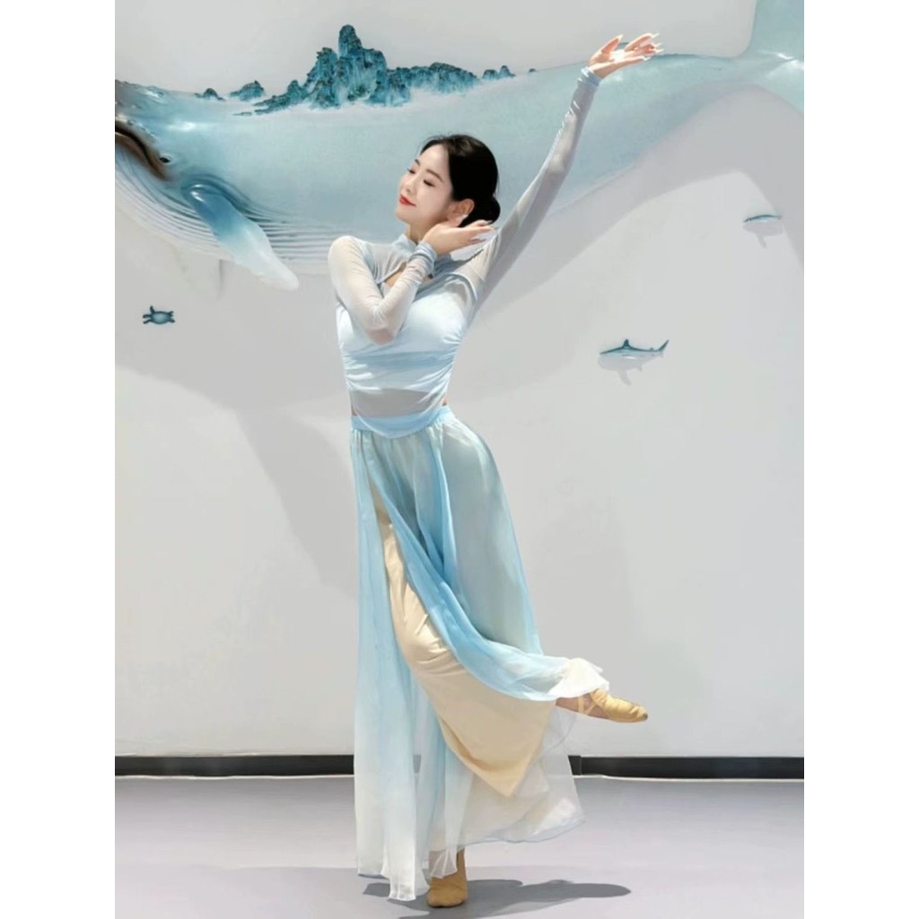 Classical Dance Elegant Fairy Costume Female Chinese Style Gauze ...