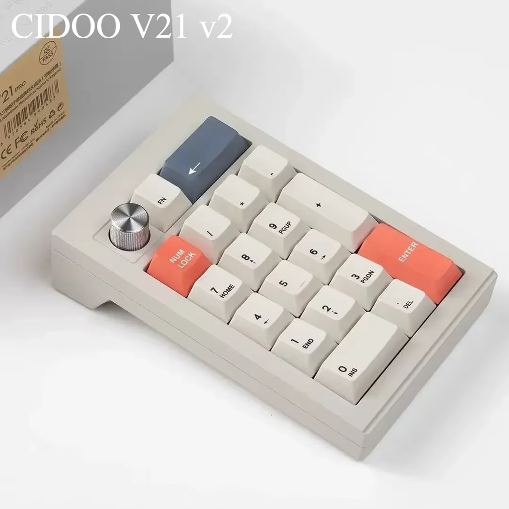 CIDOO V21 v2 Aluminium Numberpad Wireless 3mode Mechanical Keyboard RGB ...