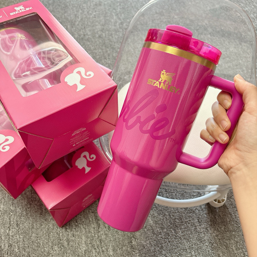 Stanley Barbie Powder Stainless Steel Straw Cup Insulation Cold Storage ...