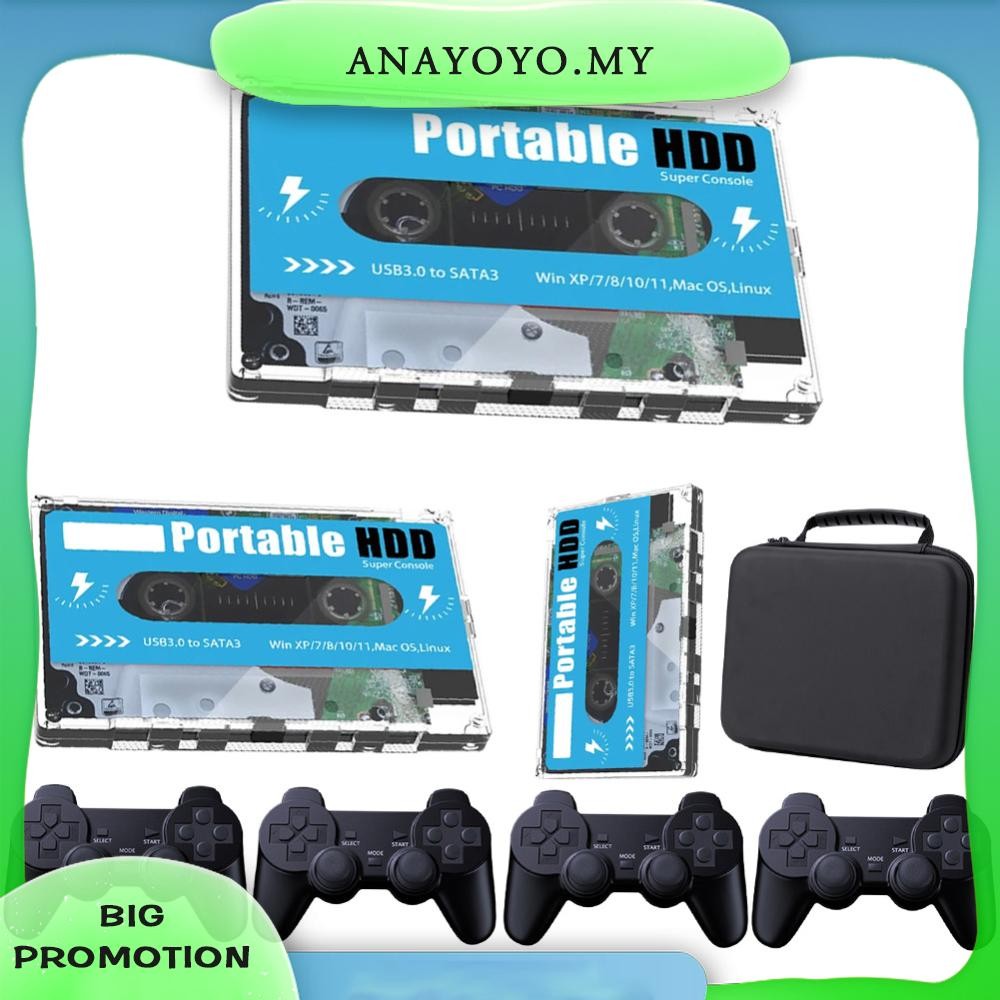 [anayoyo.my] 500G HDD Plug and Play Mobile Game Hard Disk Batocera Retro Disk Gaming Console ...