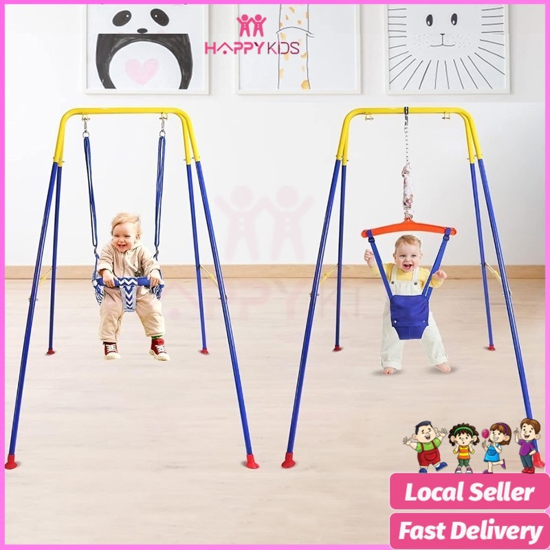 Baby Jumper Bouncer Swing Frame Indoor Bouncing Seat Swing with Stand ...