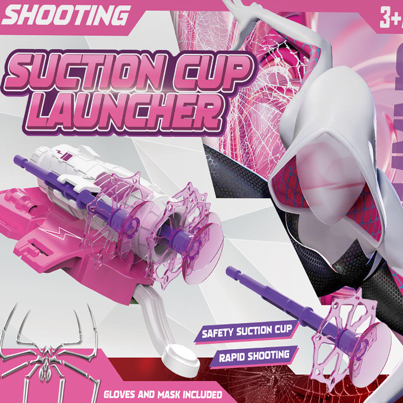 Girl Spider-Man Infrared Wrist Ejection Launcher Spider Silk Soft ...