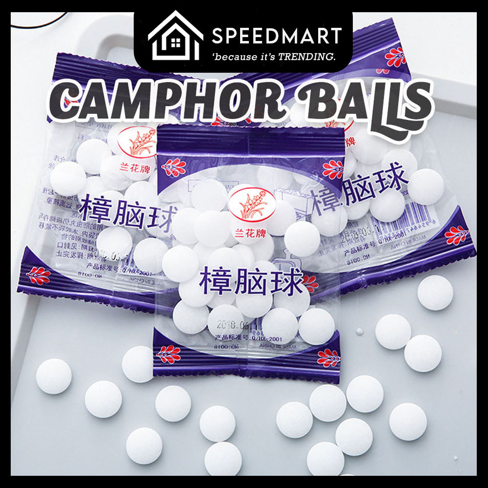 Speedmart 20pc Camphor Balls Ubat Gegat Moth Ball Round White Mildew ...