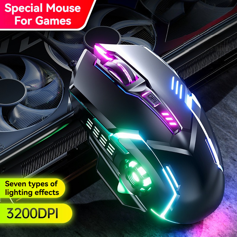 Mouse wired mouse gaming 6 buttons Rechargeable Gaming Mouse tetikus ...