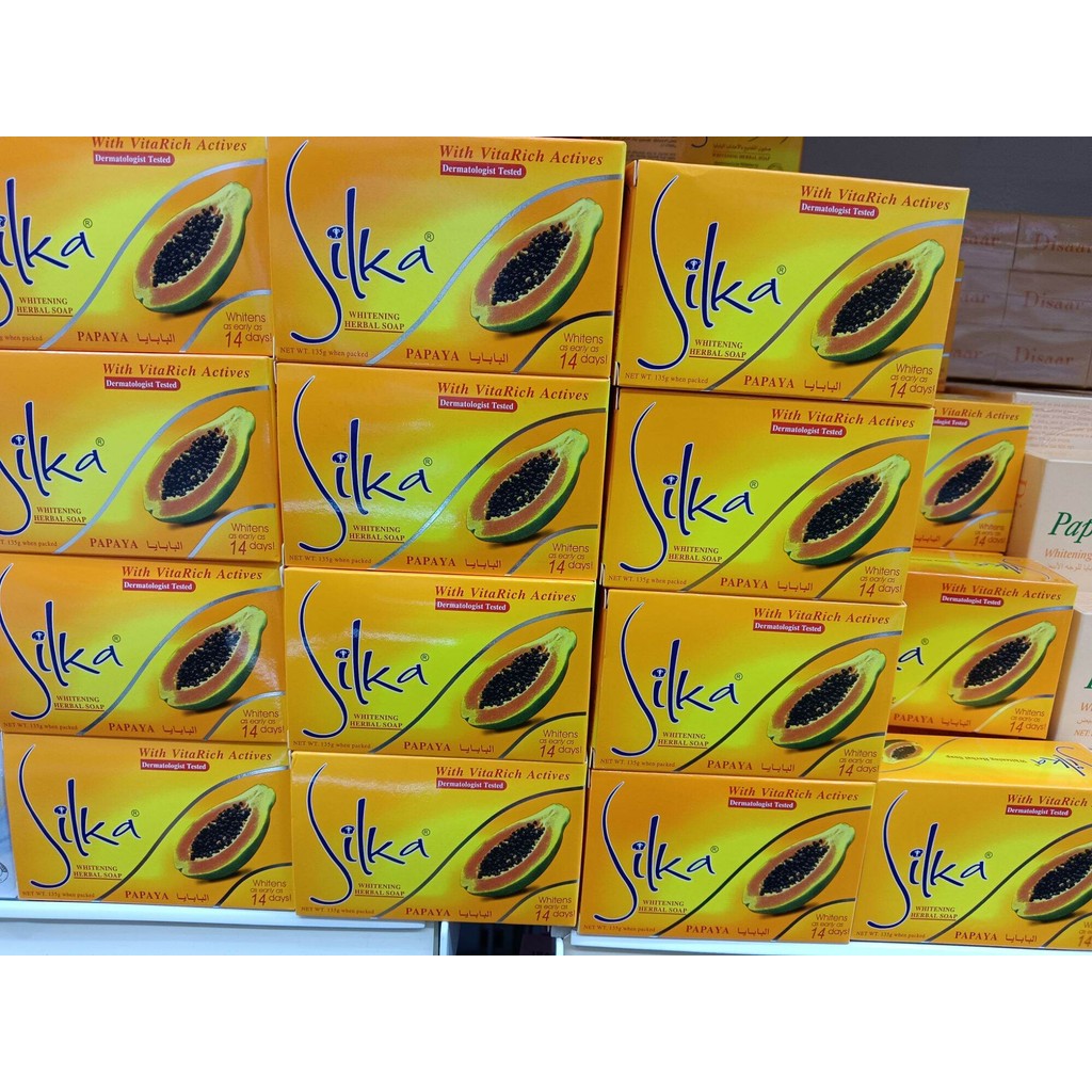 100% ORIGINAL silka papaya sabun facial whiting 135g | Shopee Malaysia